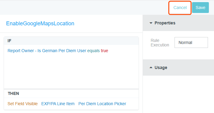 UI Rules Admin Screen – Chrome River Help Center
