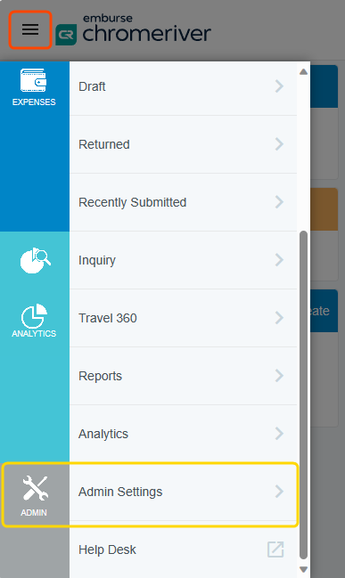 Customer Preferences Admin Screen – Chrome River Help Center
