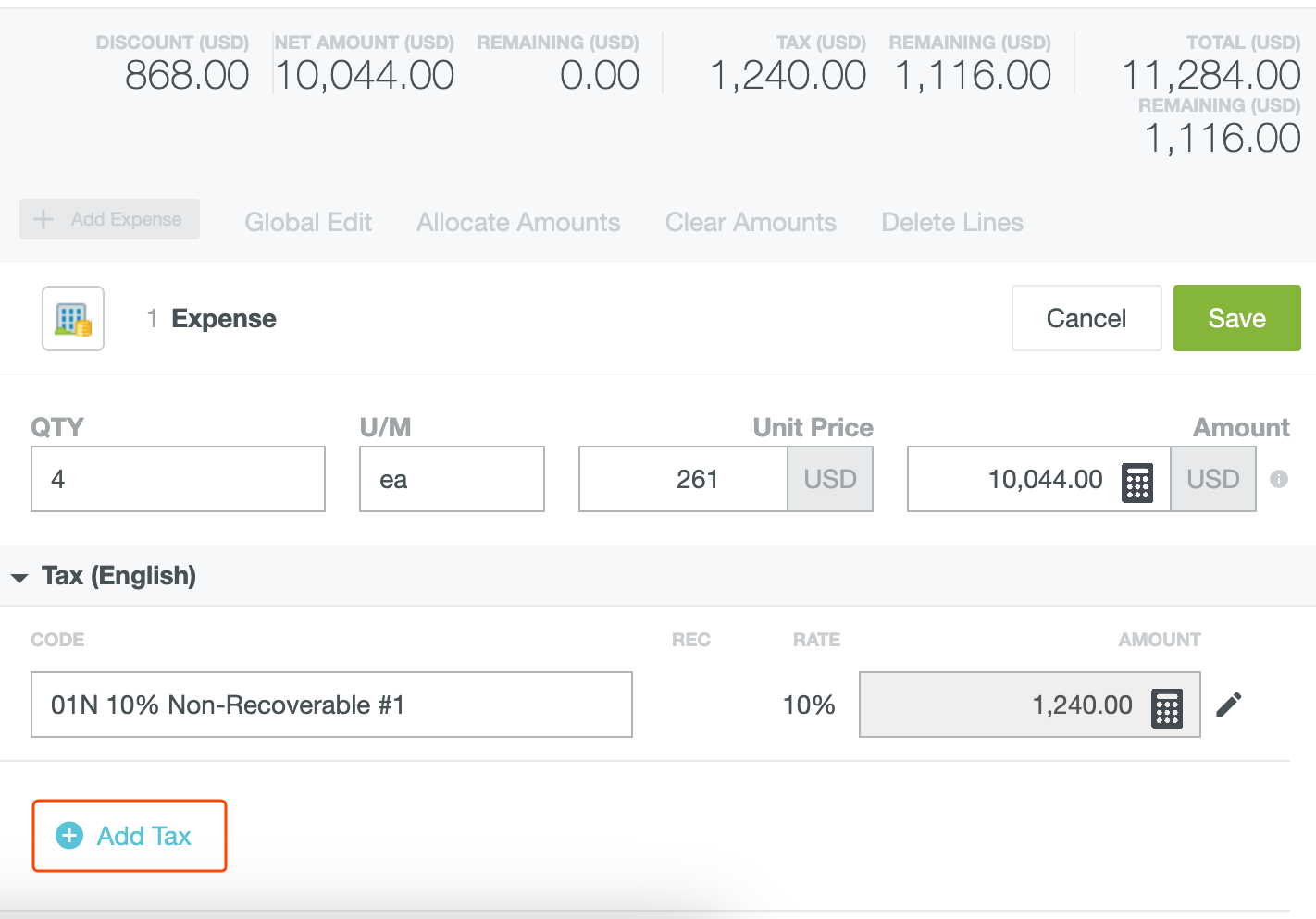 Add Tax Information to an Invoice – Chrome River Help Center