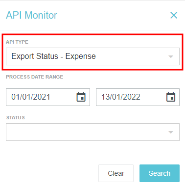 API Monitor Admin Screen – Emburse Enterprise Help Center
