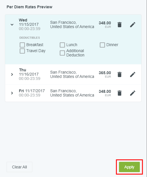 Add Daily Allowance Expenses to a Report – Emburse Enterprise Help Center