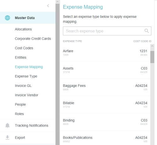 Expense Mapping Admin Screen – Emburse Enterprise Help Center