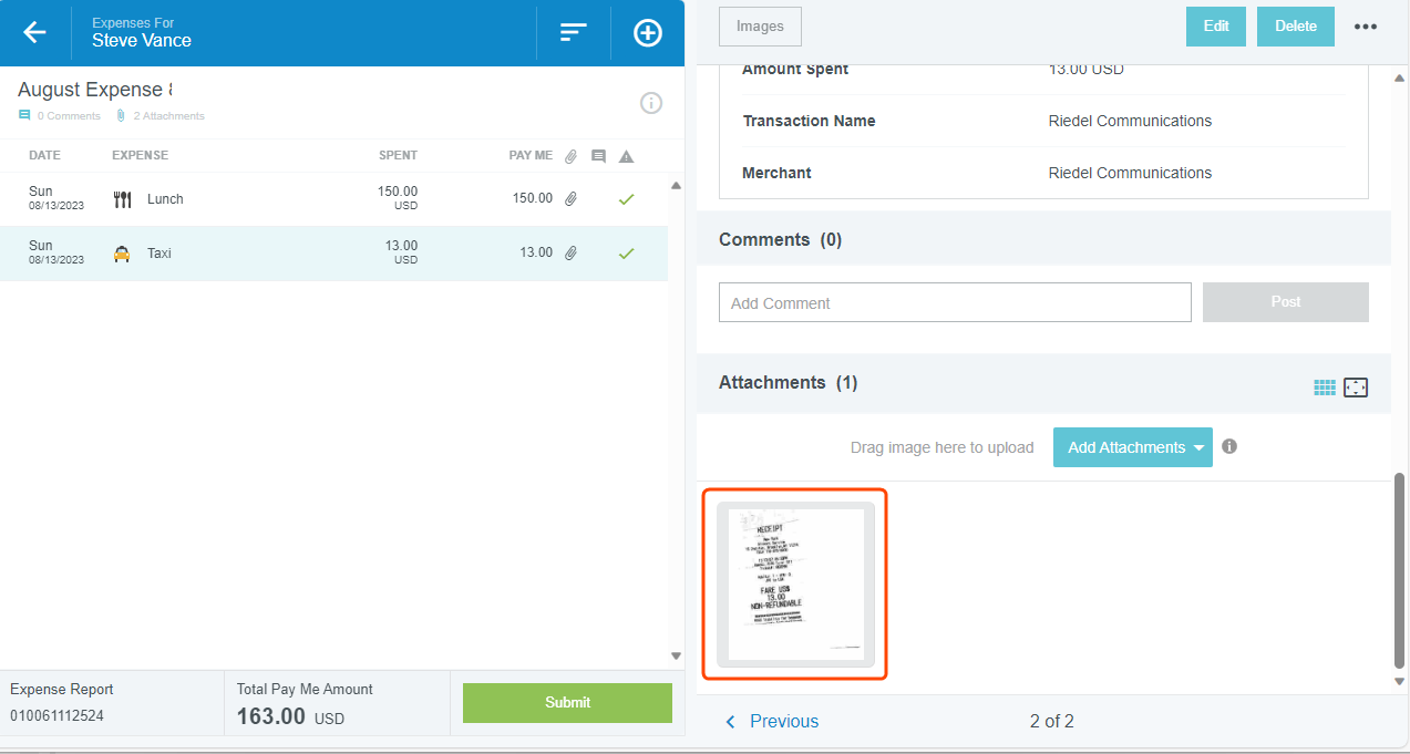 Add Receipt Images to Expenses – Emburse Enterprise Help Center