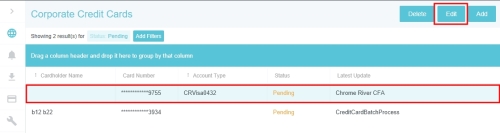 Corporate Credit Cards Admin Screen – Emburse Enterprise Help Center