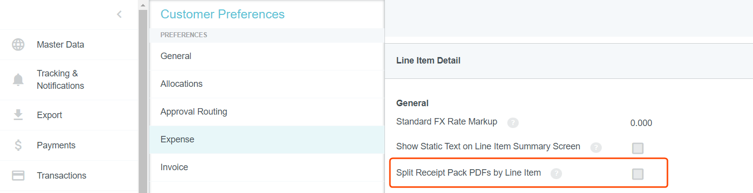 Customer Preferences Admin Screen – Emburse Enterprise Help Center